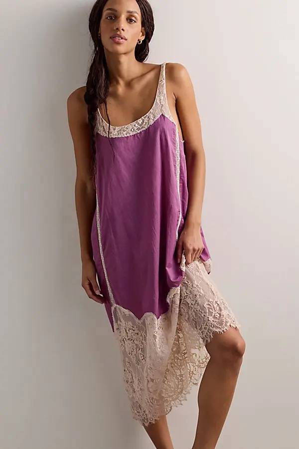 Free People Finally Found It Midi Slip Dress - Damson