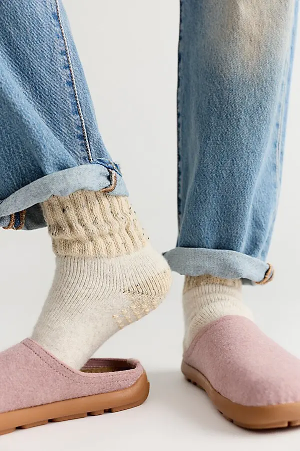 Free People Oh So Cozy Slipper Socks - Ivory Combo