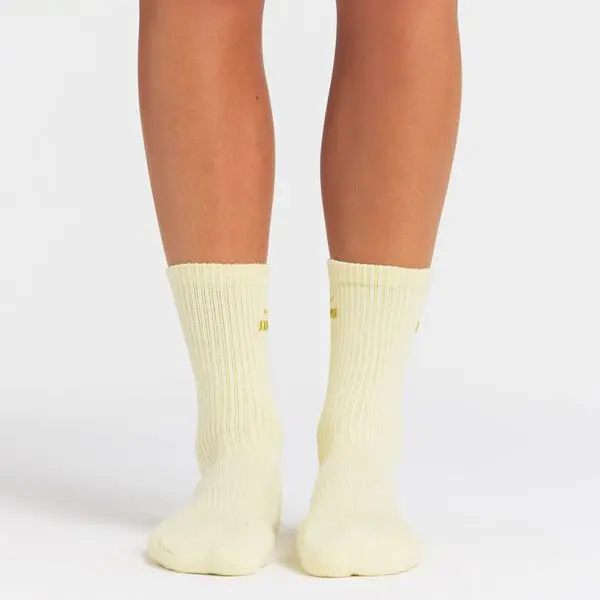 SKIMS Dri Fit™ Pilates Crew Socks | Yellow | Small | Nike Accessories