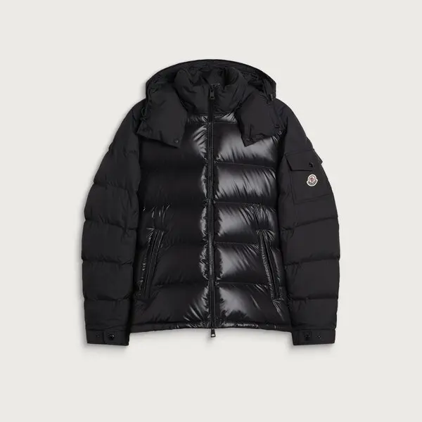Moncler Maya Mixed Materials Padded Jacket - Black