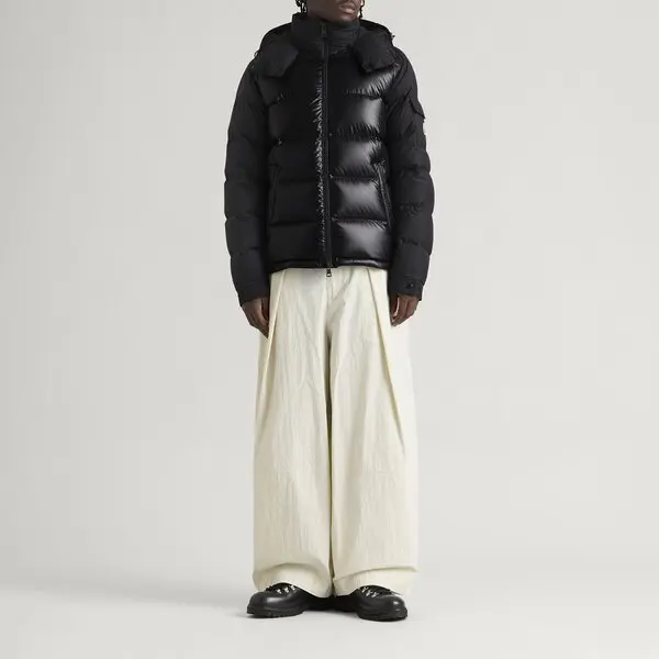 Moncler Maya Mixed Materials Padded Jacket - Black
