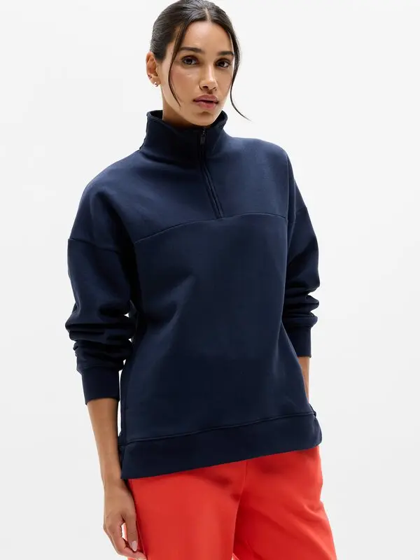 Athleta Forever Fleece 1/4 Zip Sweatshirt