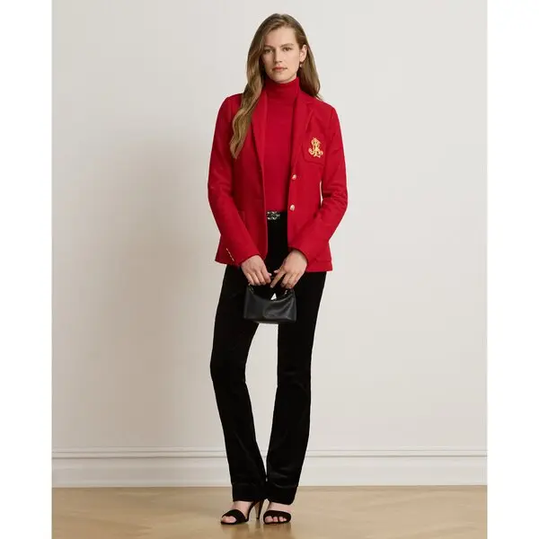 Ralph Lauren Bullion Stretch-cotton Piqué Blazer