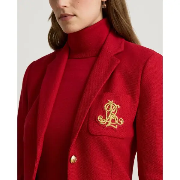 Ralph Lauren Bullion Stretch-cotton Piqué Blazer