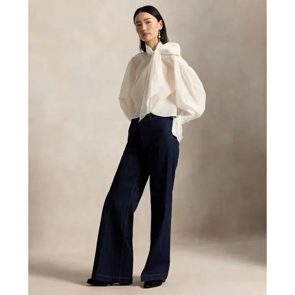 Ralph Lauren Tie-bow Organdy Shirt