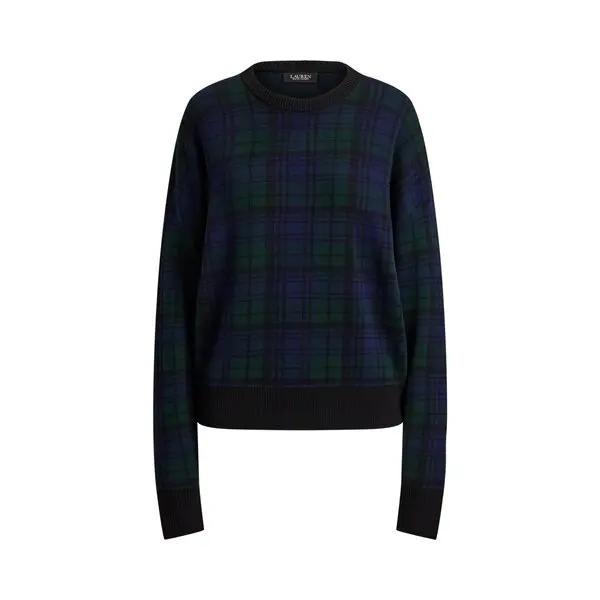 Ralph Lauren Black Watch Plaid Wool Crewneck Sweater