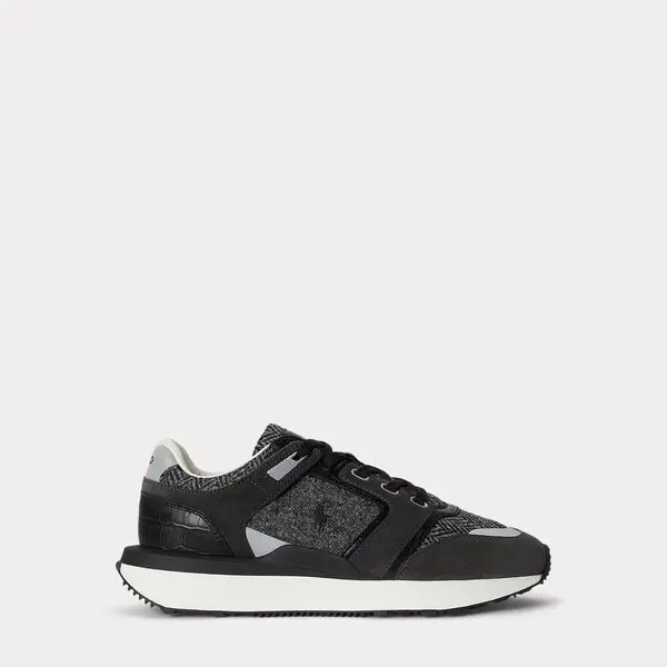 Ralph Lauren Train 89 V2 Suede & Tweed Sneaker
