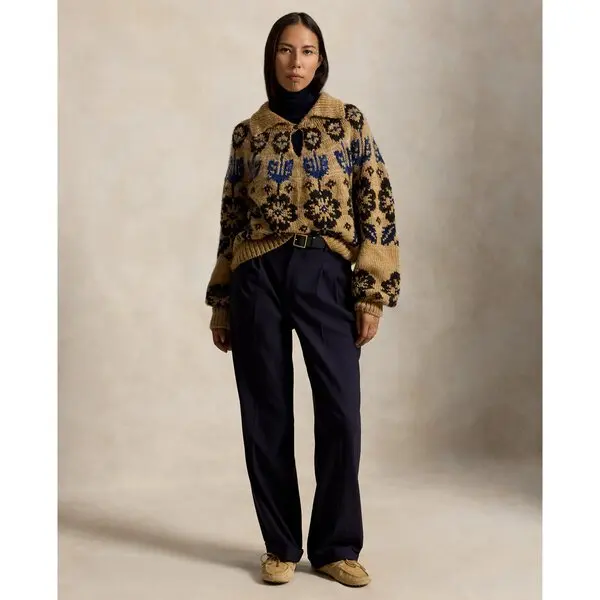 Ralph Lauren Wool-blend Keyhole Sweater