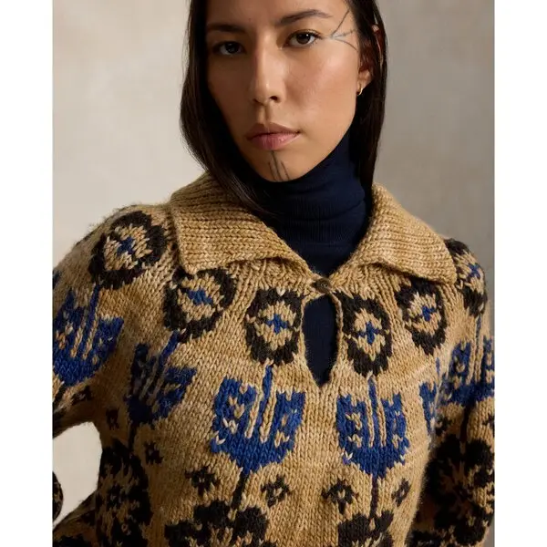 Ralph Lauren Wool-blend Keyhole Sweater