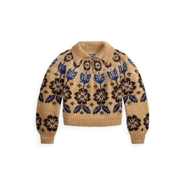 Ralph Lauren Wool-blend Keyhole Sweater
