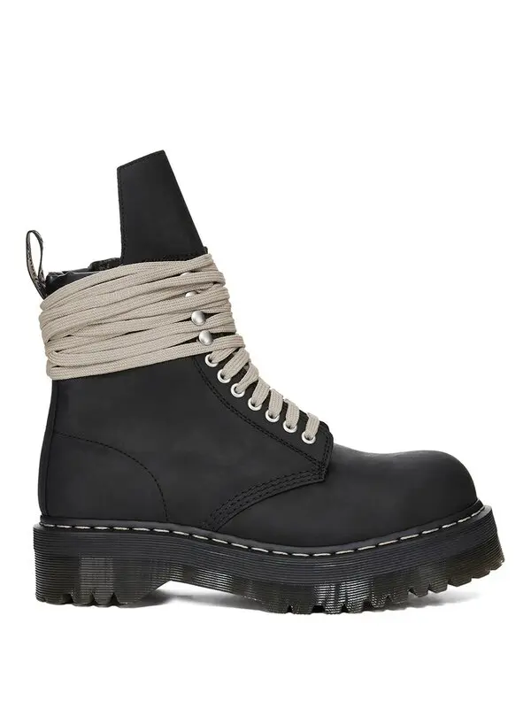 DR. MARTENS X RICK OWENS Quad Leather Boots - Black