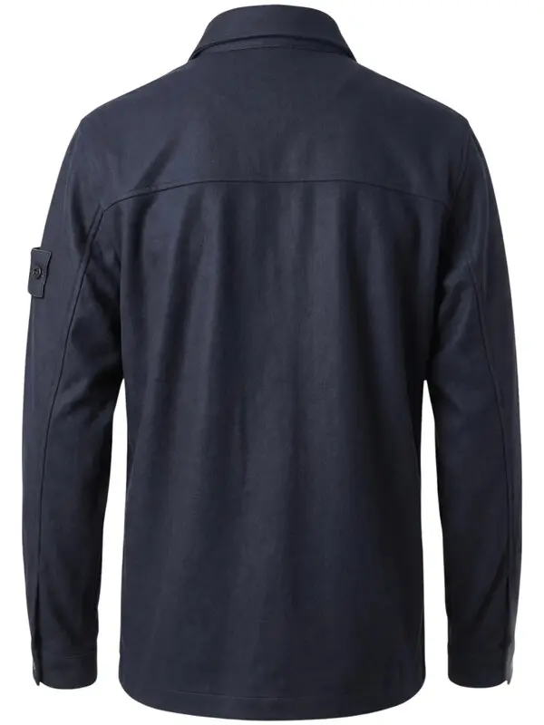 Stone Island Logo-patch Button-up Shirt