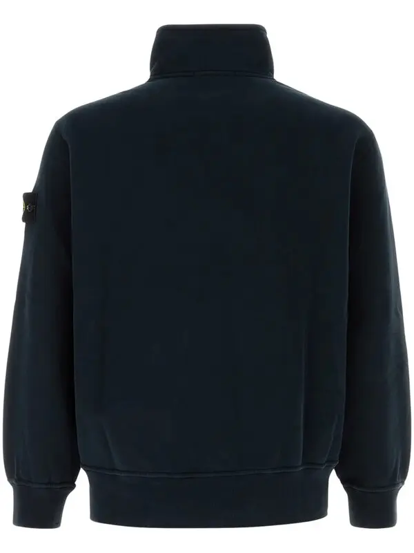 Stone Island Quarter-zip Funnel Neck Sweatshirt By