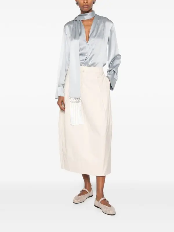 FORTE_FORTE Silk Satin Shirt