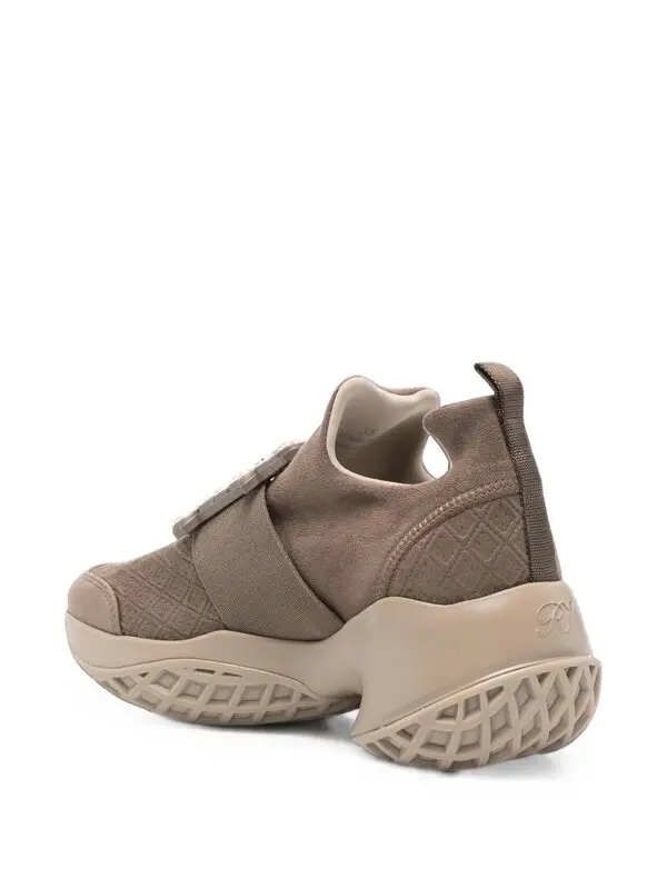 ROGER VIVIER Viv Run Strass Sneakers - Brown