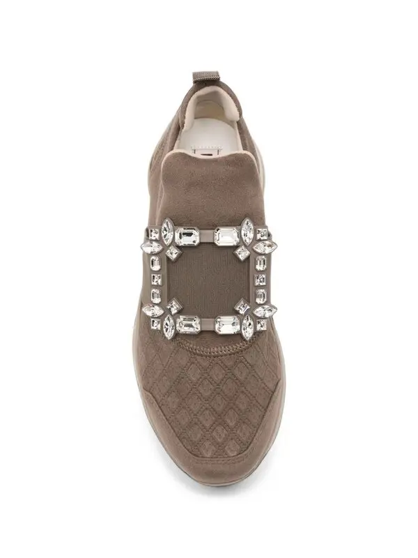 ROGER VIVIER Viv Run Strass Sneakers - Brown