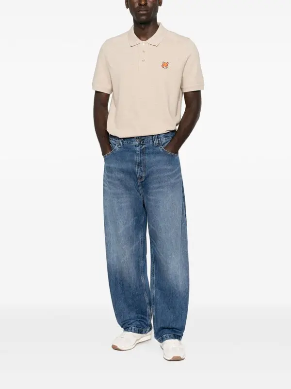 Maison Kitsuné Fox Head Cotton Polo Shirt