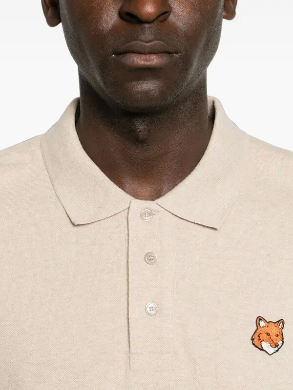 Maison Kitsuné Fox Head Cotton Polo Shirt