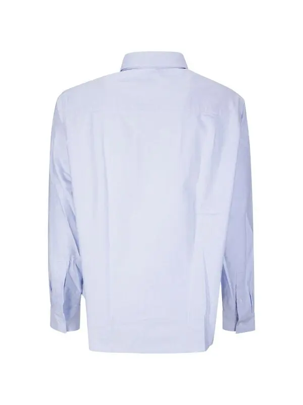 Maison Kitsuné Profile Fox Cotton Shirt - Sky Blue