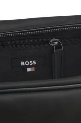 BOSS Structured Twill Toiletry Case With Logo