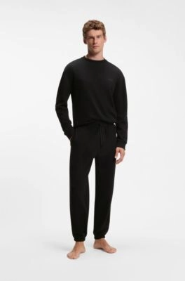 BOSS Cotton Lounge Pants With Embroidered Logo