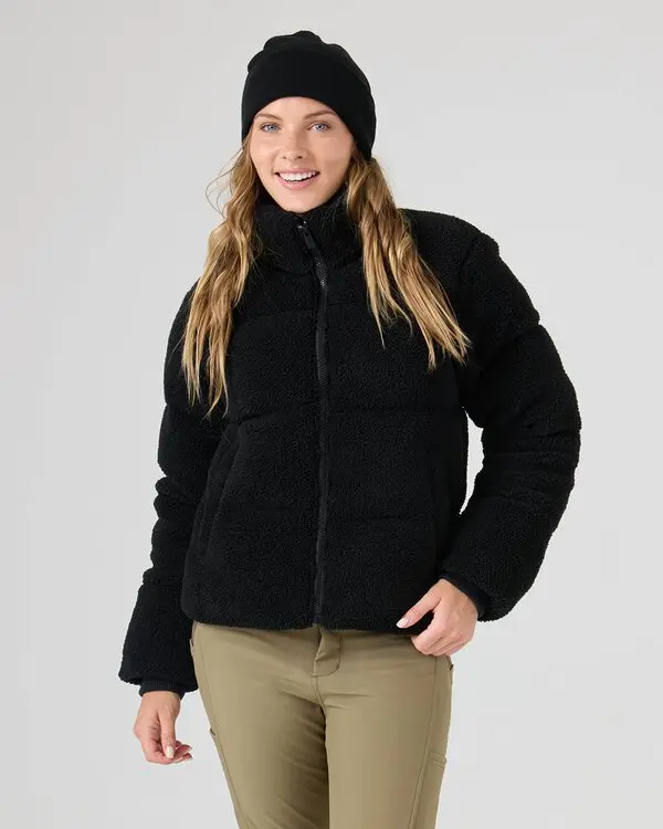 Roxy Harper Cropped Sherpa Puffer
