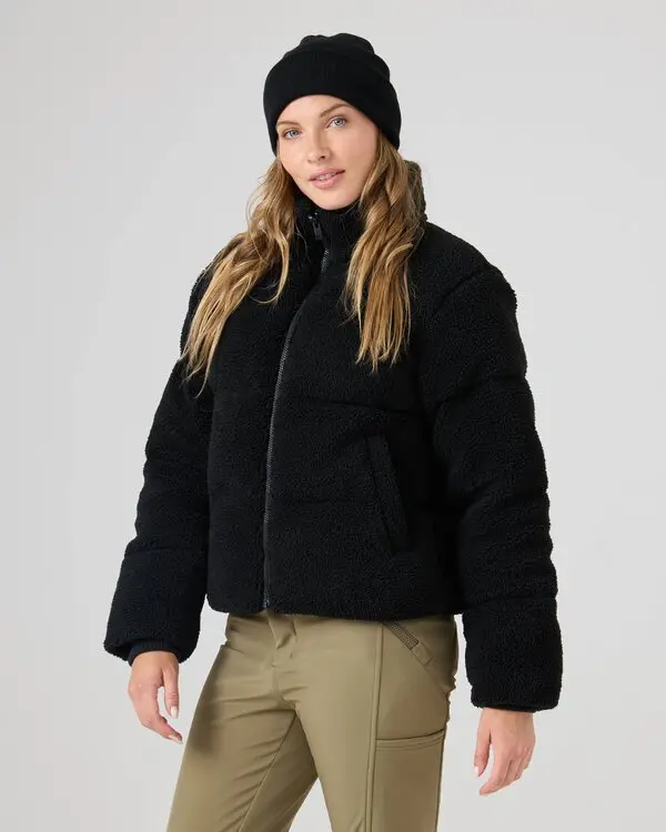Roxy Harper Cropped Sherpa Puffer