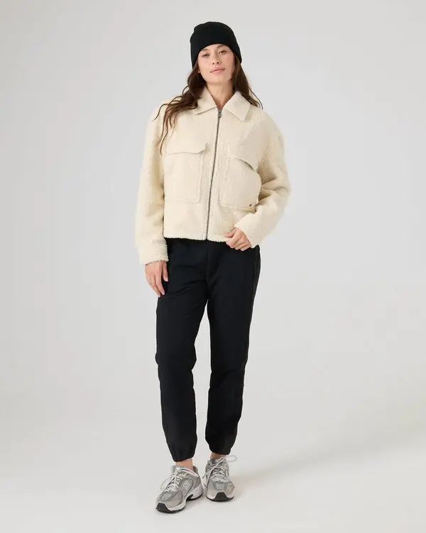 Roxy Amelia Cropped Boucle Jacket - Fog