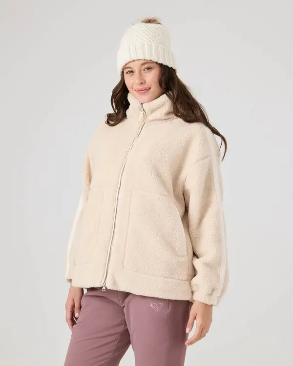 Roxy Amara Sherpa Jacket - Fog