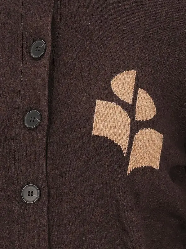 Isabel Marant Étoile Long-sleeved Knitted Cardigan - Chocolate