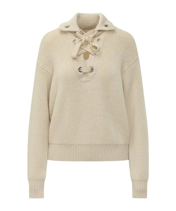 Isabel Marant Étoile Ydalia Lace-up Front Sweater - Ecru