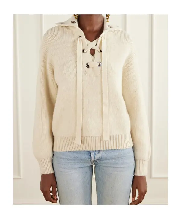 Isabel Marant Étoile Ydalia Lace-up Front Sweater - Ecru