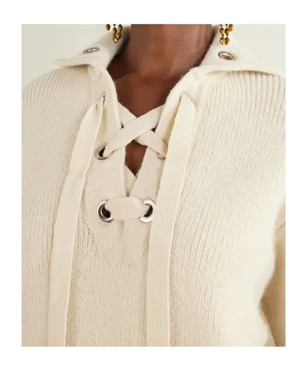 Isabel Marant Étoile Ydalia Lace-up Front Sweater - Ecru