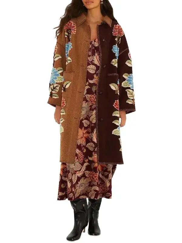 Farm Rio Floral-print Coat