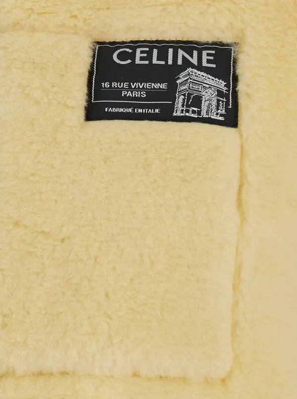 Celine Polar Fleece Jacket With High Collar And Front Closure