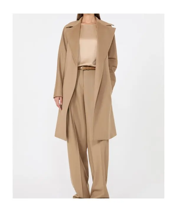 Max Mara Dravenna Belted Waist Coat - Camel