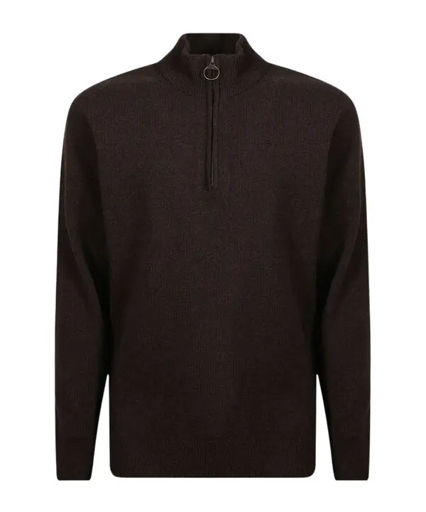 Barbour Holden Tartan-patch Half-zip Sweater