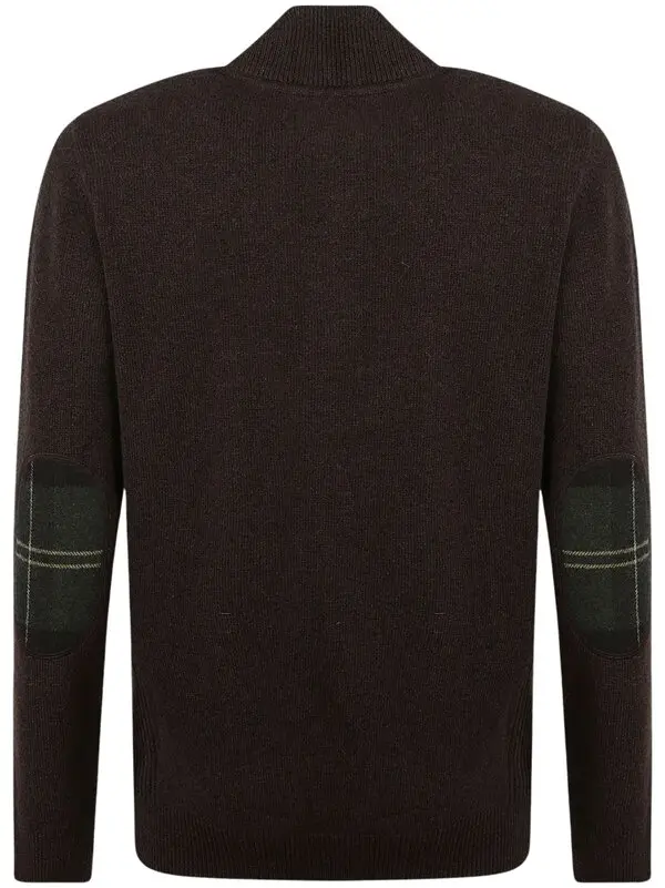 Barbour Holden Tartan-patch Half-zip Sweater