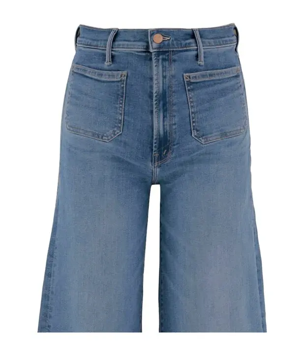 MOTHER Undercover Patch Pocket Wide-leg Jeans