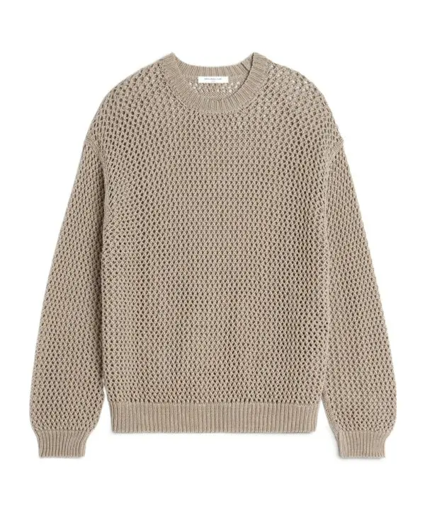 Maison Kitsuné Large Open Knit Jumper - Beige