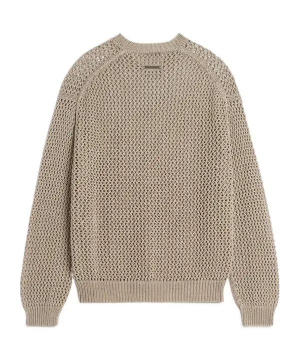 Maison Kitsuné Large Open Knit Jumper - Beige
