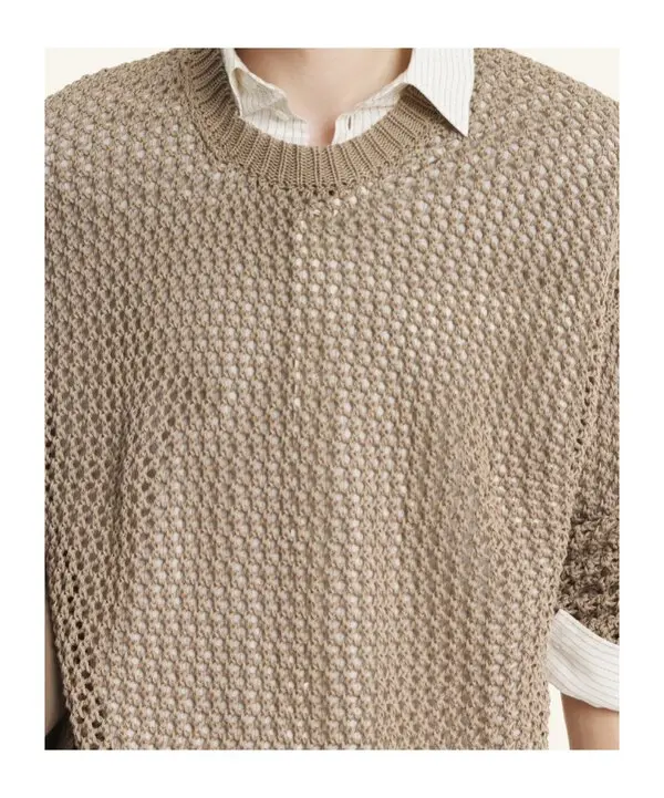 Maison Kitsuné Large Open Knit Jumper - Beige