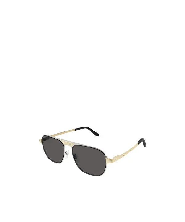 Cartier Santos Brushed Pilot Frame Sunglasses
