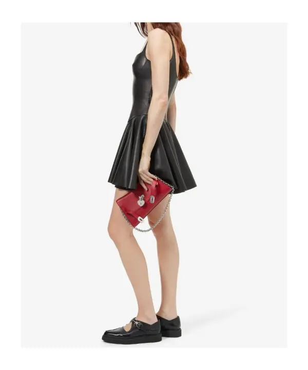 Alexander McQueen Leather Mini Dress