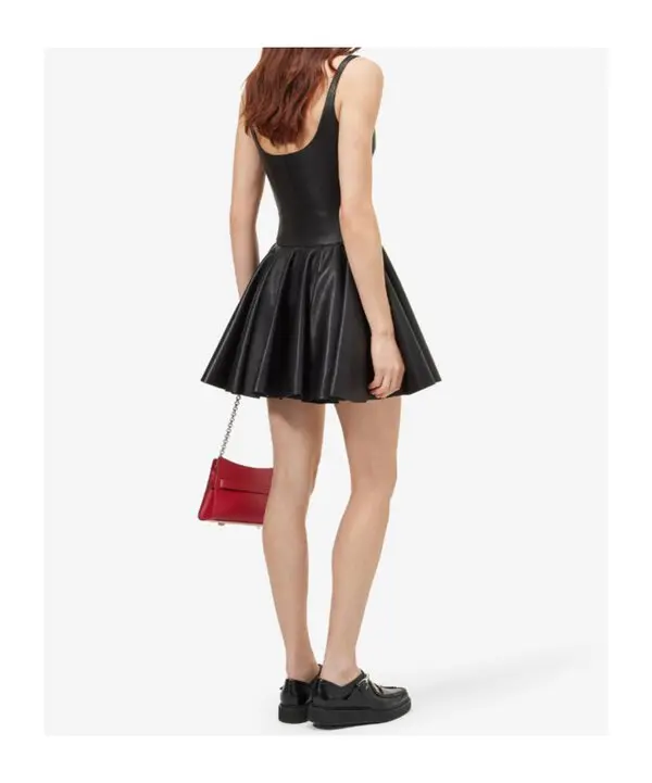 Alexander McQueen Leather Mini Dress