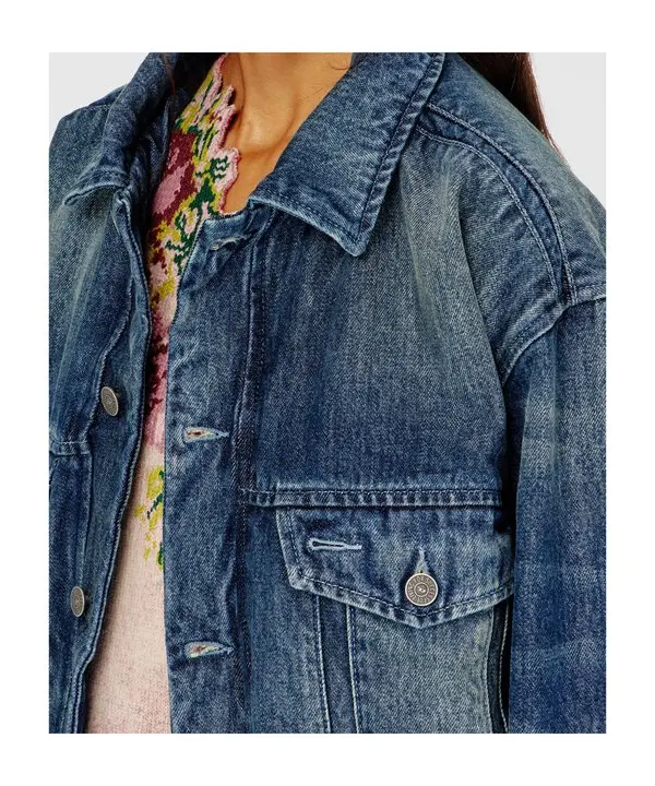 DIESEL® Elasticated Trucker Denim Jacket
