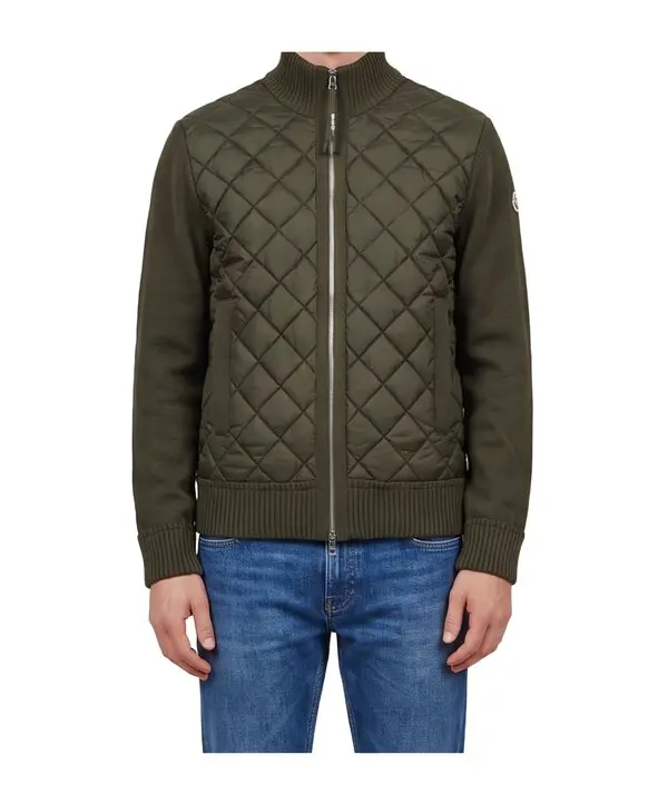 Moncler Logo Patch Zip-up Padded Cardigan