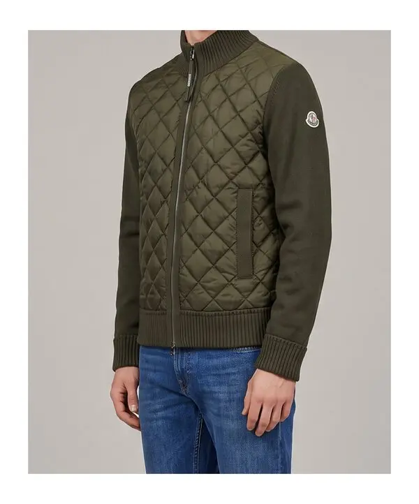 Moncler Logo Patch Zip-up Padded Cardigan