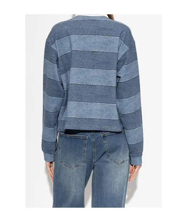 Rag & Bone Rag Bone Striped Long-sleeve Polo Top