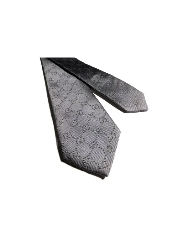 Gucci Gg Silk Jacquard Tie - Grey